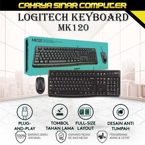 Jual Logitech MK120 Combo Keyboard dan Mouse Kabel USB - Kota Makassar - Cahaya Sinar Computer ...