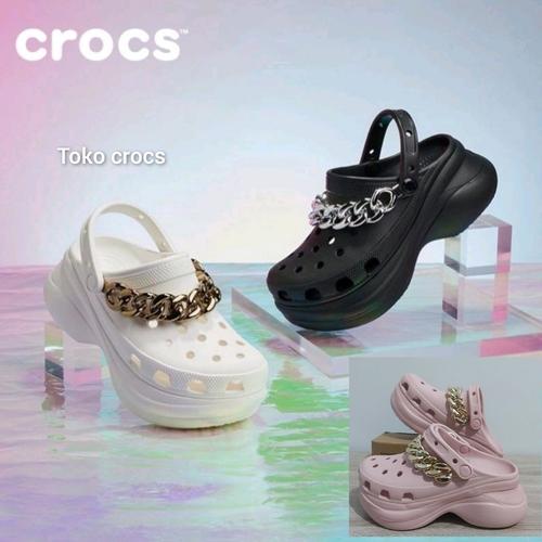 Jual Crocs classic Bae clog rante /Crocs classic platform chain ...