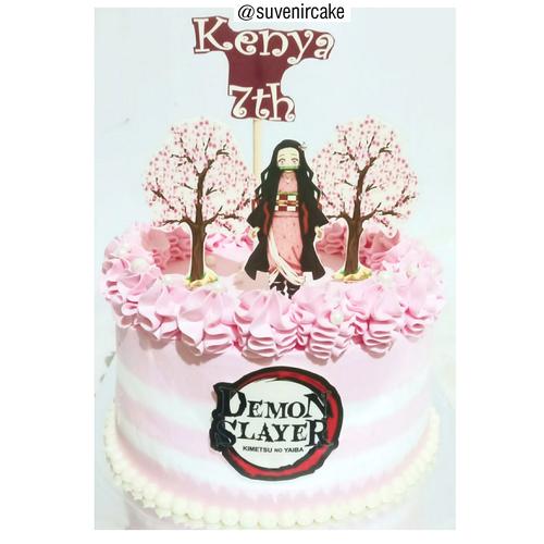 Jual Cake Anime/kue ulang tahun anime/kue ultah anime/demon slayer ...