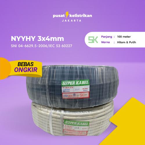 Jual Kabel NYMHY NYYHY 3x4 100 METER Super Kabel 100 METER - Putih ...