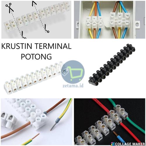 Jual Krustin Terminal Blok Nylon Konektor Terminal Kabel Potong - 4MM ...