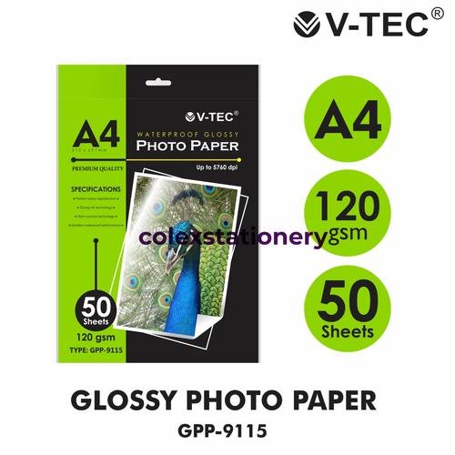Jual Kertas Foto / WaterProof Glossy Photo Paper A4 120Gsm - Kota Medan ...