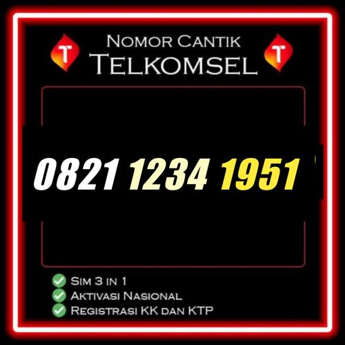 Jual Nomor Cantik Simpati Spesial Tahun Kelahiran 1951 Perdana 1234 1951 - Kota Bekasi ...