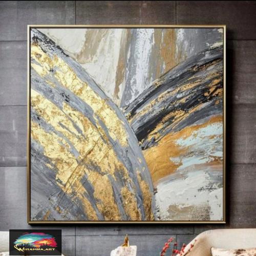 Jual lukisan dinding abstrak texture modern art plus bingkai - Kab ...