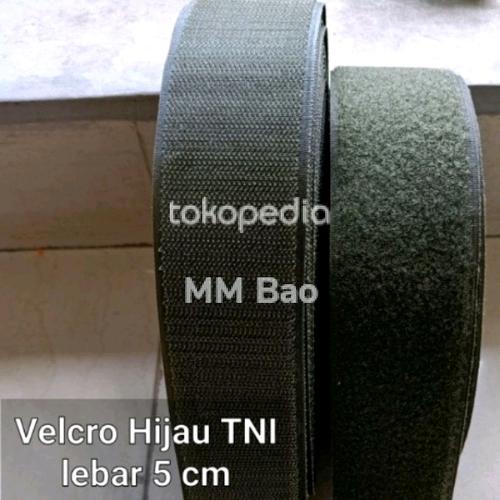 Jual velcro 5cm per meter 1 set / kasar saja/ halus saja - Hitam, 1 set ...