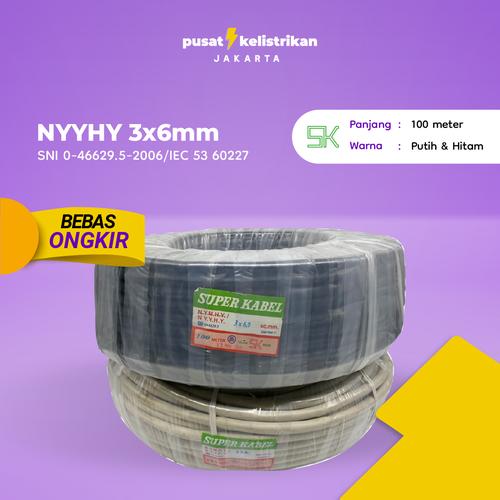 Jual Kabel NYMHY NYYHY 3X6 100 METER Super Kabel 100 METER - Putih ...