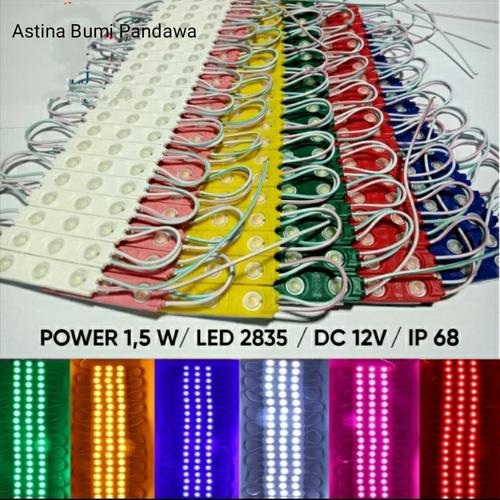 Jual LED MODUL 3 MATA 6 WARNA / LAMPU NEON BOX WARNA / LED MODUL 12V ...