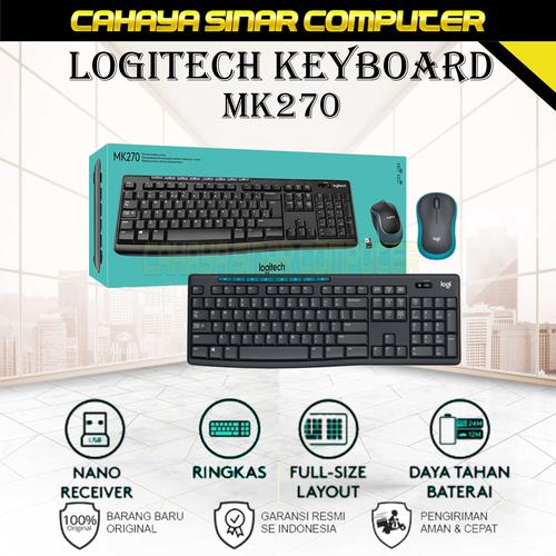 Jual Logitech MK270 Combo Keyboard dan Mouse Wireless Multimedia Keys ...