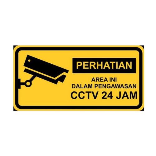 Jual Stiker cctv stiker area cctv stiker tulisan perhatian stiker UK 15 ...