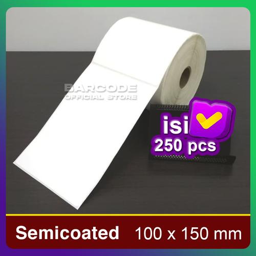 Jual Kertas Stiker Label Barcode 100x150 mm Semicoated Printer Barcode ...