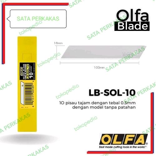 Jual Refill Cutter 18mm Solid Blade Cutter LB-SOL-10 (10pcs / pack) OLFA - Jakarta Barat - SATA ...