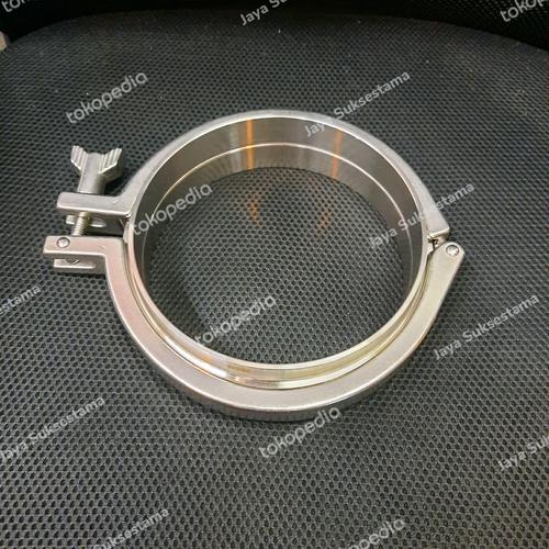 Jual Clamp Ferrule Sanitary Stainless SS304 6 inch Complete Set SS 304 ...