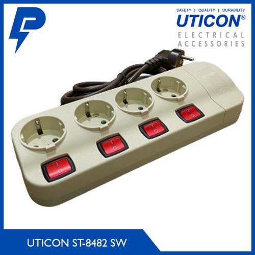 Jual UTICON STOP KONTAK 4 LB SAKLAR MASING2+PENGAMAN+KABEL 1,5/3M ST ...