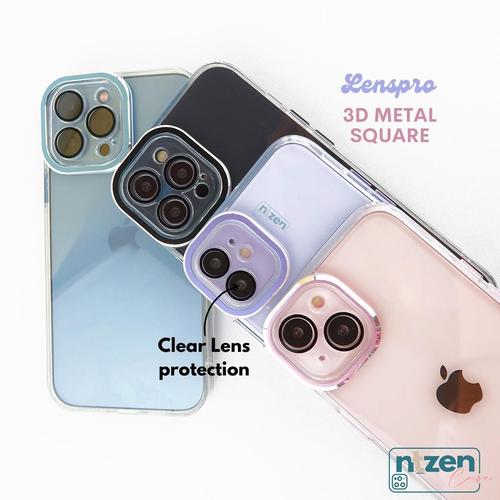 Jual Case Iphone LENSPRO METAL 3D SQUARE 13 Pro Max 12 Pro Max 11 Pro ...