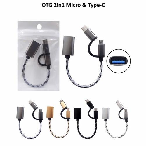 Jual KABEL OTG 2IN1 V8 / MICRO & TYPE C BESI CABLE OTG 2 IN 1 - Jakarta ...