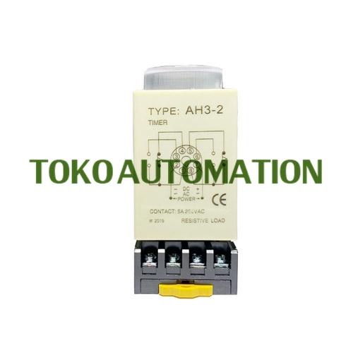 Jual AH3-2 AH3 - 2 AC 220V 30S on delay DPDT time relay With Socket ...