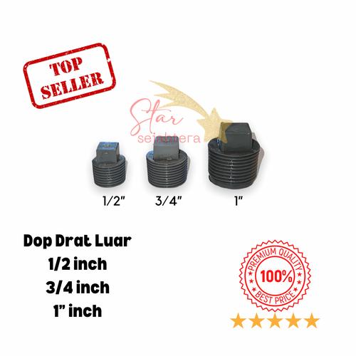 Jual Dop Drat Luar 1/2" 3/4" 1" inch Plug Penutup Pipa Paralon AW PVC ...