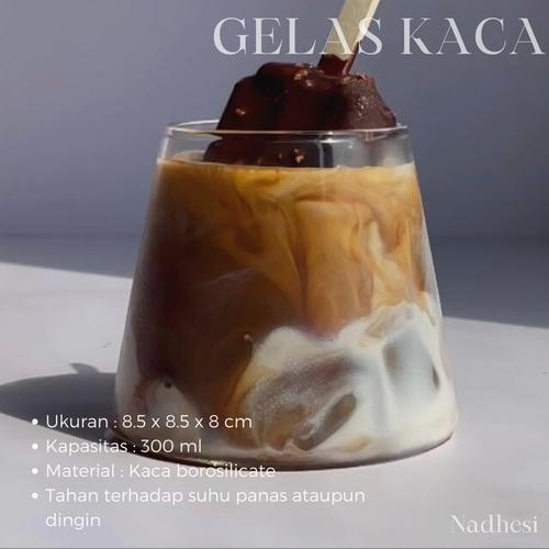 Jual Gelas Kaca Segitiga Unik Kopi Teh Jus Matcha 300ml - Jakarta Barat - Nadhesi Store | Tokopedia