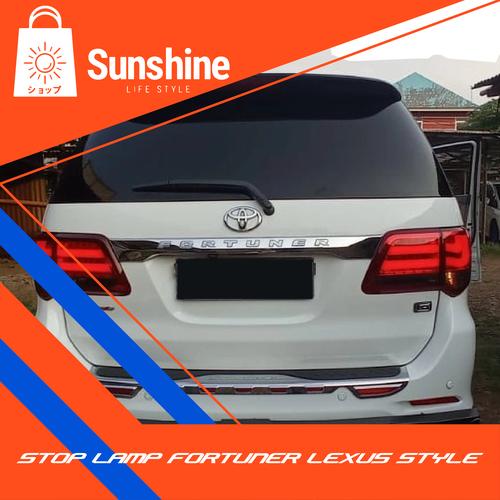 Jual STOPLAMP TOYOTA FORTUNER 2012 V2 LEXUS STYLE LED BAR SMOKE ...