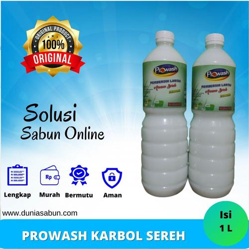 Jual KARBOL LANTAI AROMA SEREH PROWASH KEMASAN BOTOL 1 LITER - Jakarta ...