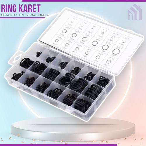 Jual Karet O ring set 1box 225 pcs 15 type seal O ring rubber Besar ...
