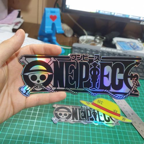 Jual Sticker Hologram Anime Besar - PSH1078 - One Piece - Logo BW ...
