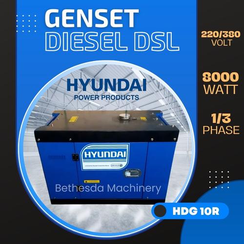 Jual Silent Genset Diesel HDG 10R-DSL Generator 10 kVA Silent Hyundai ...
