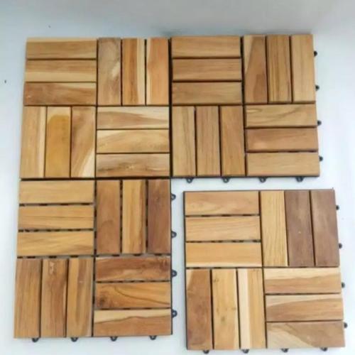 Jual lantai Parkit lantai Kayu Jati solid tanpa finishing/Decking Kayu ...