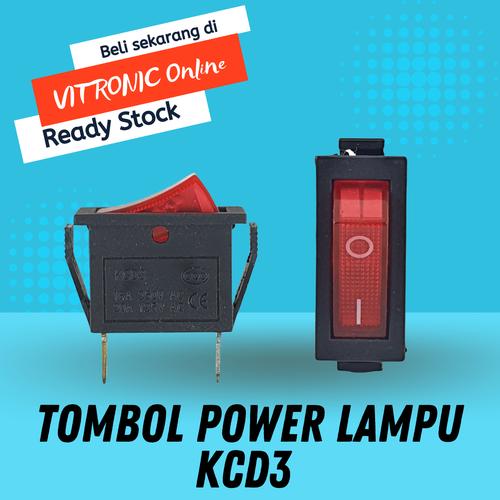 Jual Saklar 3 pin On Off Tombol Rocker 2 Posisi Lampu KCD3 Power Switch ...