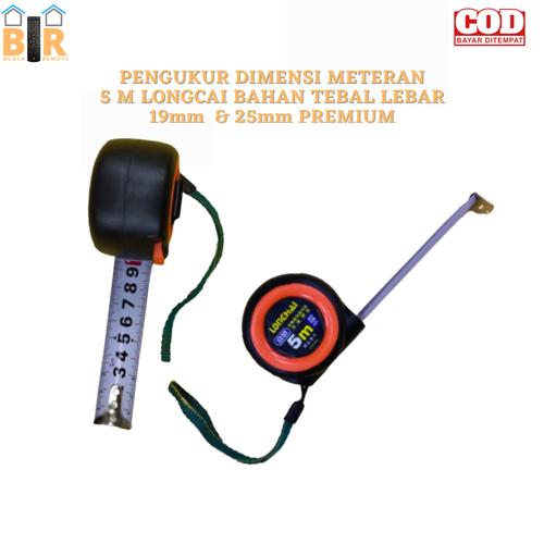 Jual Pengukur Dimensi Meteran 5m LONGCAI Bahan Tebal Lebar 19mm dan ...