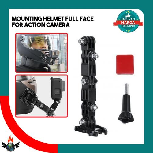 Jual Mounting helmet Full Face For GoPro Brica kogan yi action camera ...