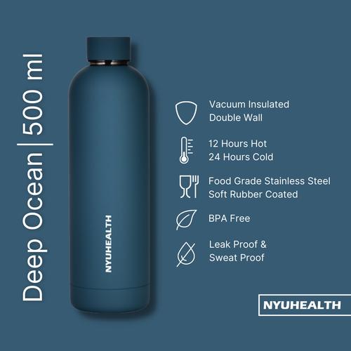 Jual Vacuum Insulated Water Bottle Stainless Steel Nyuhealth 500 ml - Deep Ocean - Jakarta Pusat ...
