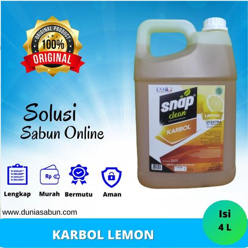 Jual KARBOL WANGI SNAP CLEAN KEMASAN 4 LITER - lemon - Jakarta Selatan ...