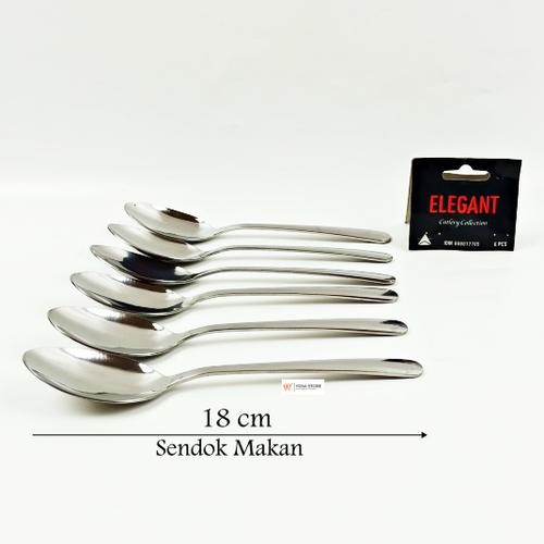 Jual ELEGANT Sendok Makan Stainless Steel 6 Pc - Premium Quality - Kab ...