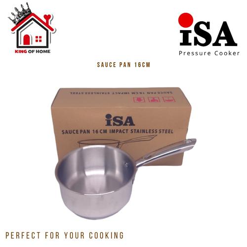 Jual ISA Sauce Pan 16cm 3-Ply Stainless Steel 304 Panci Induction ...