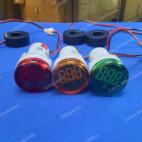 Jual Pilot lamp 22mm with amper meter merah kuning hijau - Kuning ...