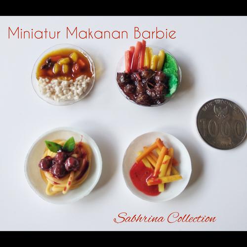 Jual Miniatur Makanan Spaghetti Kentang Goreng Accessories Barbie ...