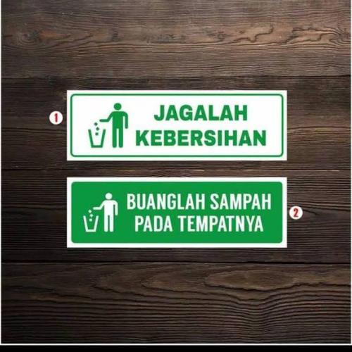 Jual Stiker jagalah kebersihan stiker tulisan buang sampah pada ...