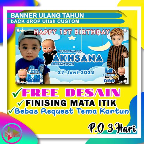 Jual Backdrop Ulang Tahun Anak / Banner Ultah Custom / Spanduk Birthday ...