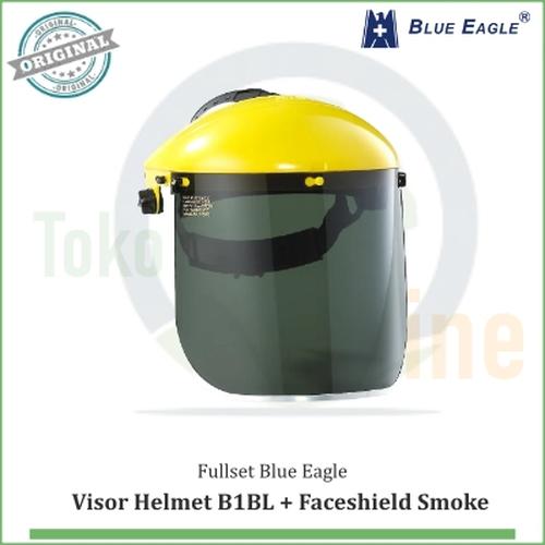 Jual Helm Visor Blue Eagle B1YE + Faceshield Clear / Visor Helmet ...