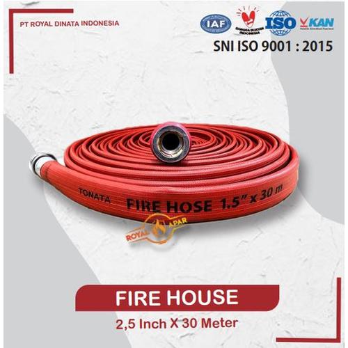 Jual Fire Hose Rubber Tonata 2,5 Inch x 30 M / Selang Pemadam Karet Merah - Kab. Tangerang ...