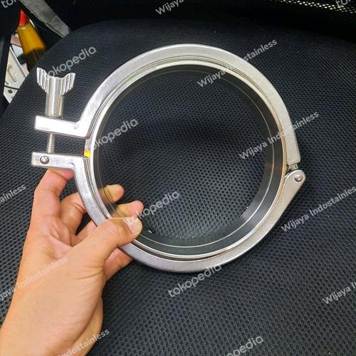 Jual Clamp Ferrule Sanitary Stainless 304 6" inch Complete Set SS304 ...