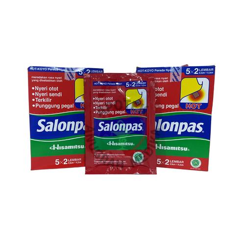 Jual SALONPAS HOT Box Isi 5 X 2 LEMBAR - 10 Lembar - Sachet - Jakarta ...