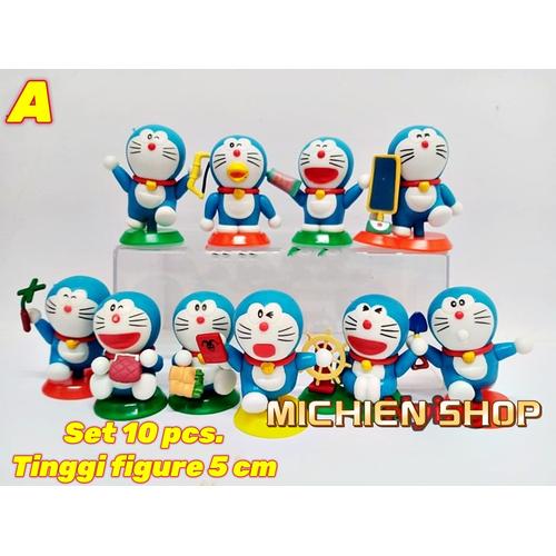 Jual TOPPER CAKE ACTION FIGURE DORAEMON NOBITA SET ISI 10 PCS PAJANGAN ...