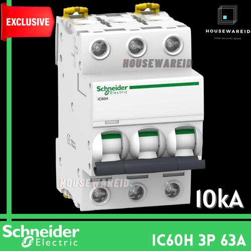 Promo MCB 3p 63a 3 Phase 63 Ampere 10kA Schneider iC60H A9F84363 ...