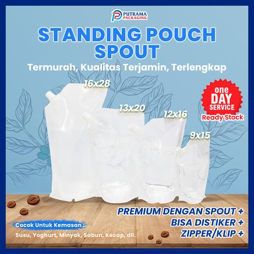 Jual Standing Pouch Transparan Spoutpack Plastik Cairan 450 ml (ISI ...