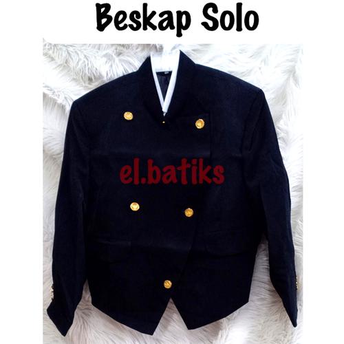 Jual Beskap Solo - L, Kancing Hitam - Jakarta Barat - EL BATIKS | Tokopedia