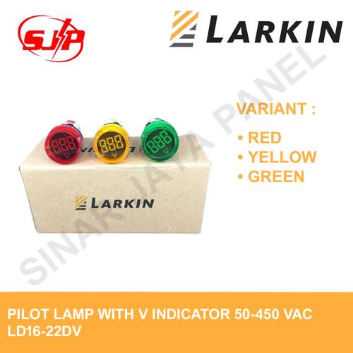Jual PILOT LAMP WITH V INDICATOR LARKIN 50-450 VAC LD16-22DV - GREEN ...