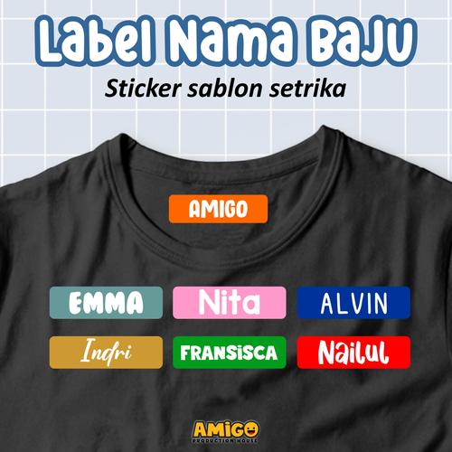 Promo Stiker Baju Setrika Label Nama Baju Stiker Kain Name Tag Laundry ...