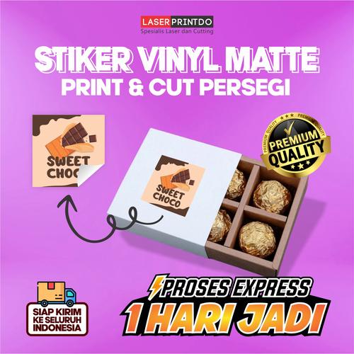 Jual Cetak Label Stiker VINYL MATTE Persegi Print & Cut - Kab ...